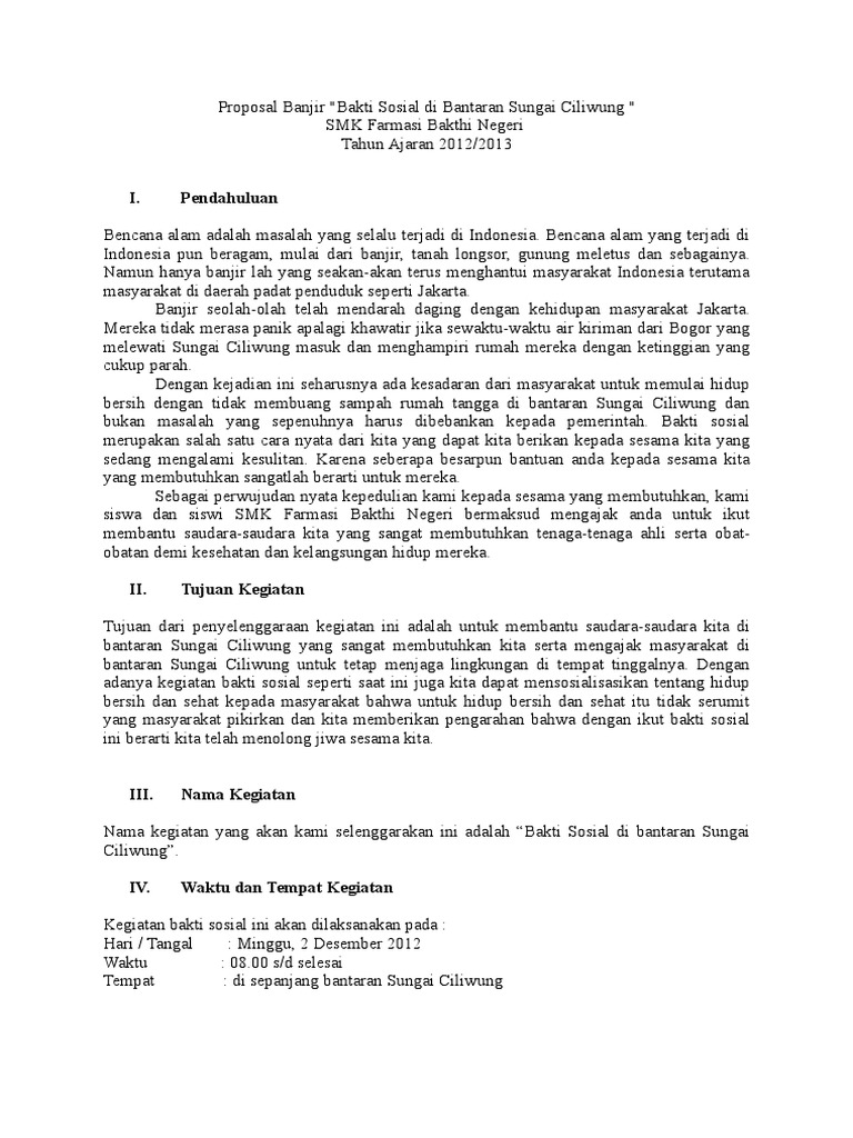 Proposal Banjir | PDF