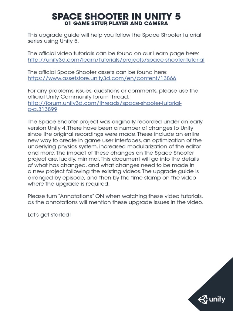 Space Shooter Upgrade Guide For Unity 5 PDF | PDF | Variable (Computer Science) | Color