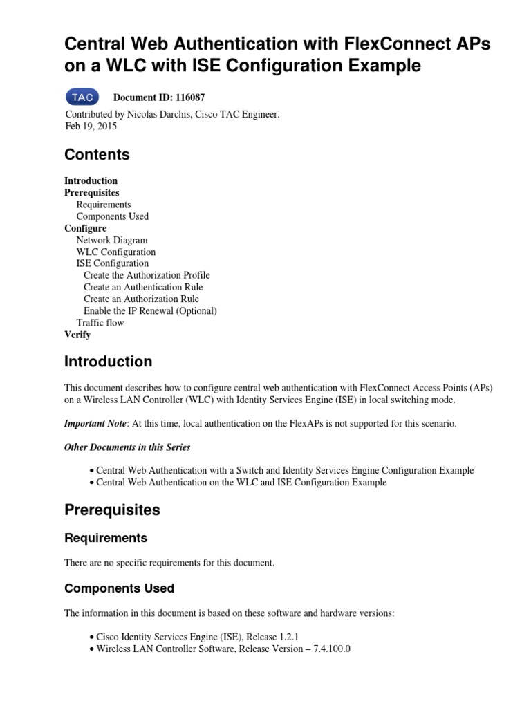 Configure Cwa WLC Ise 00 | PDF | Radius | Authentication