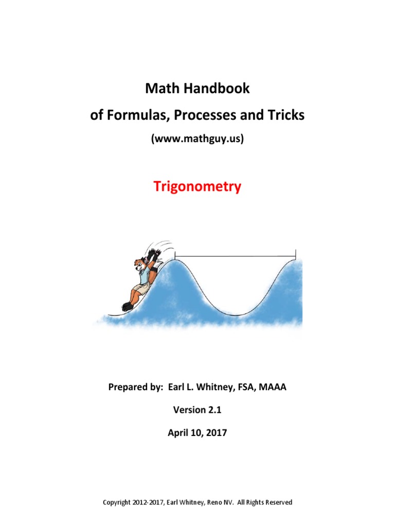 TrigonometryHandbook PDF | PDF | Trigonometric Functions | Sine