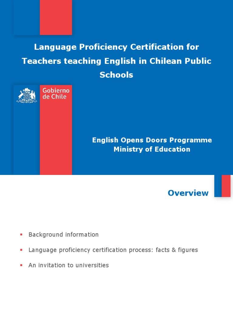 MINEDUC Language Proficiency Certification | PDF | Inglés como segunda ...