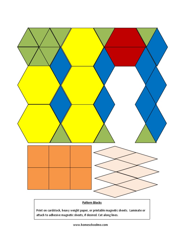 Multiple Pattern Blocks in Color | PDF