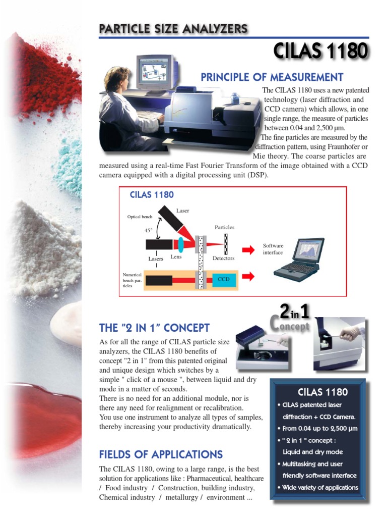 Particle Size Analyzers Cilas 1180 Machine Details | PDF | Laser ...