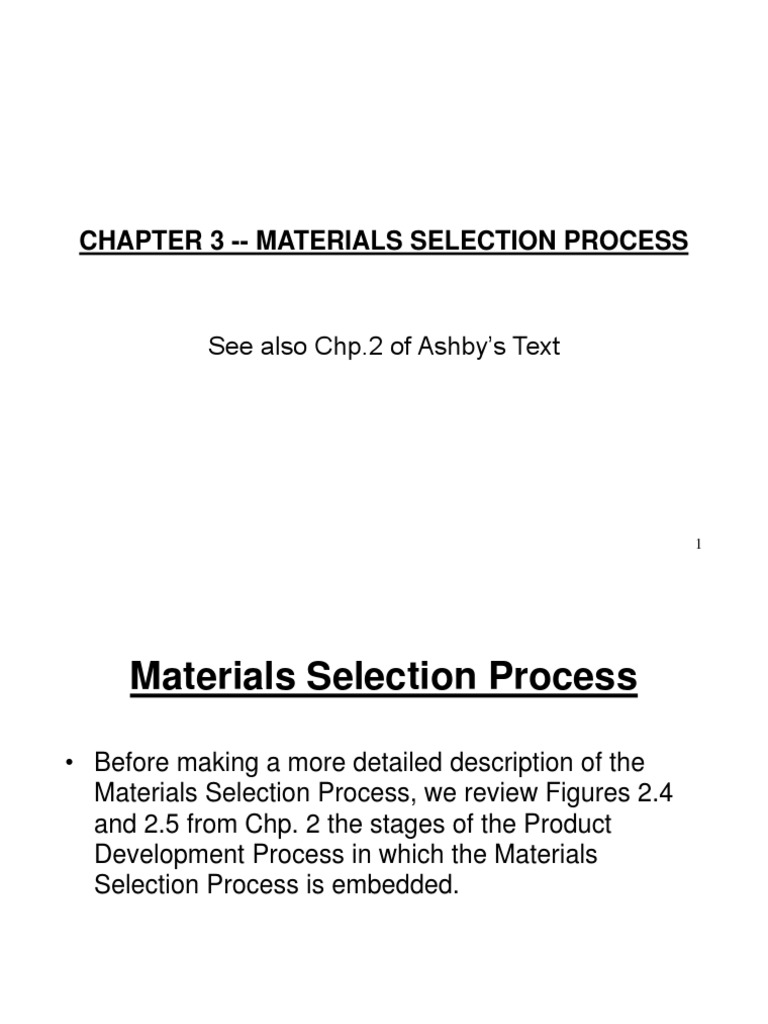 Materials Selection Process Overview | PDF | Cost–Benefit Analysis | Profit (Accounting)