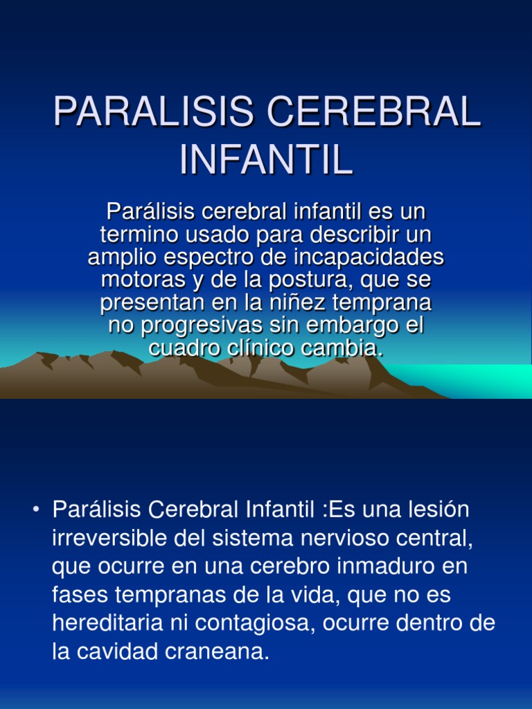 Paralisis Cerebral Infantil | PDF | Parálisis cerebral | Desórdenes ...