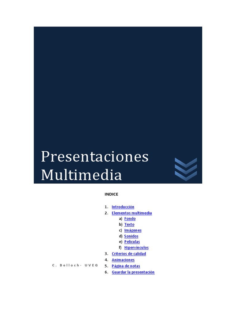Presentaciones multimedia.pdf | Microsoft PowerPoint | Multimedia