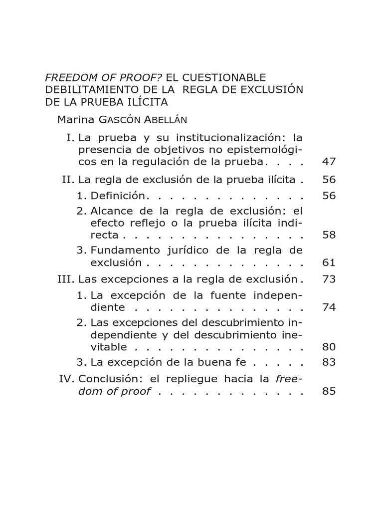 05 La Valoración de La Prueba, Verdad de Los Enunciados Probatorios y ...