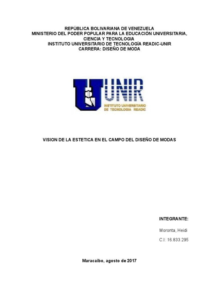 Vision de La Estetica en El Campo Del Diseño de Modas | PDF | Estética ...