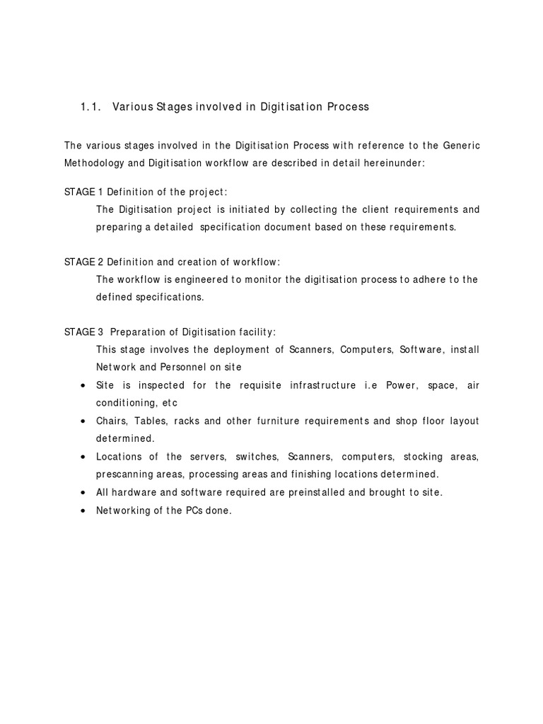 Various Stages in Digitisation | PDF | Image Scanner | Digitizing