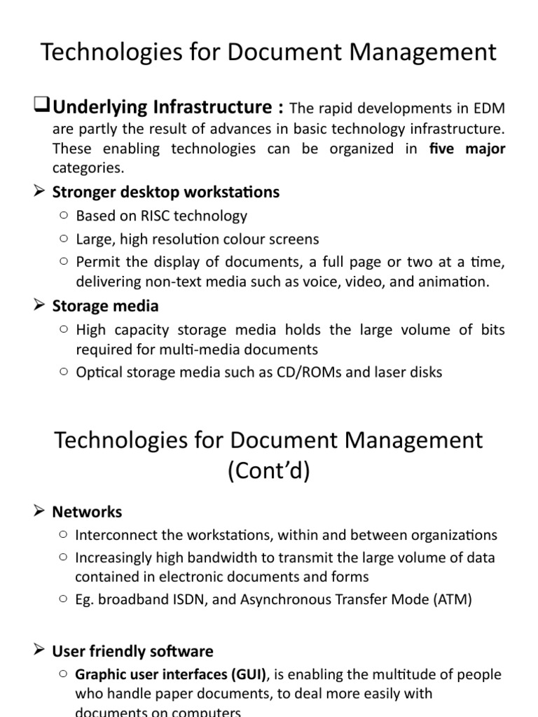 Document Management Technologies Overview | PDF | Search Engine ...