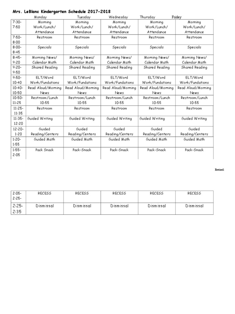 Schedule 17-18 2 | PDF