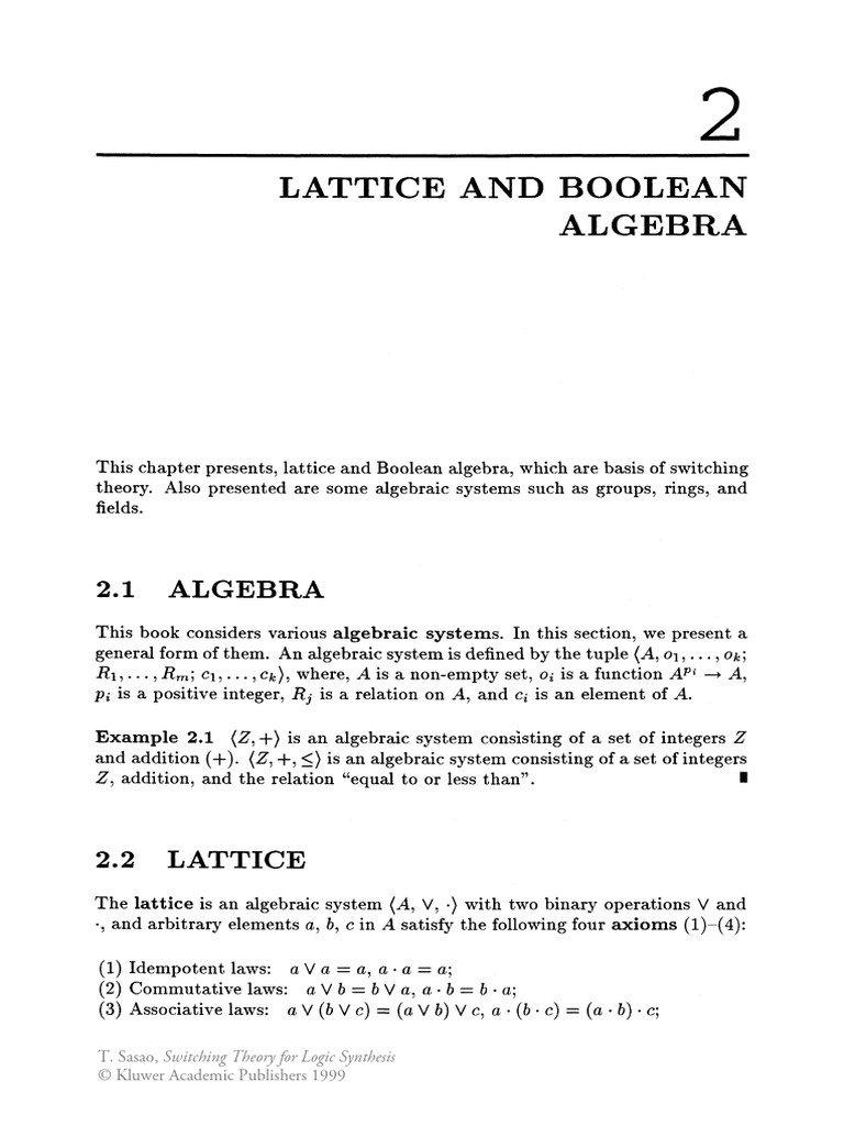 Lattice and Boolean Algebra | PDF | Boolean Algebra | Teaching Mathematics