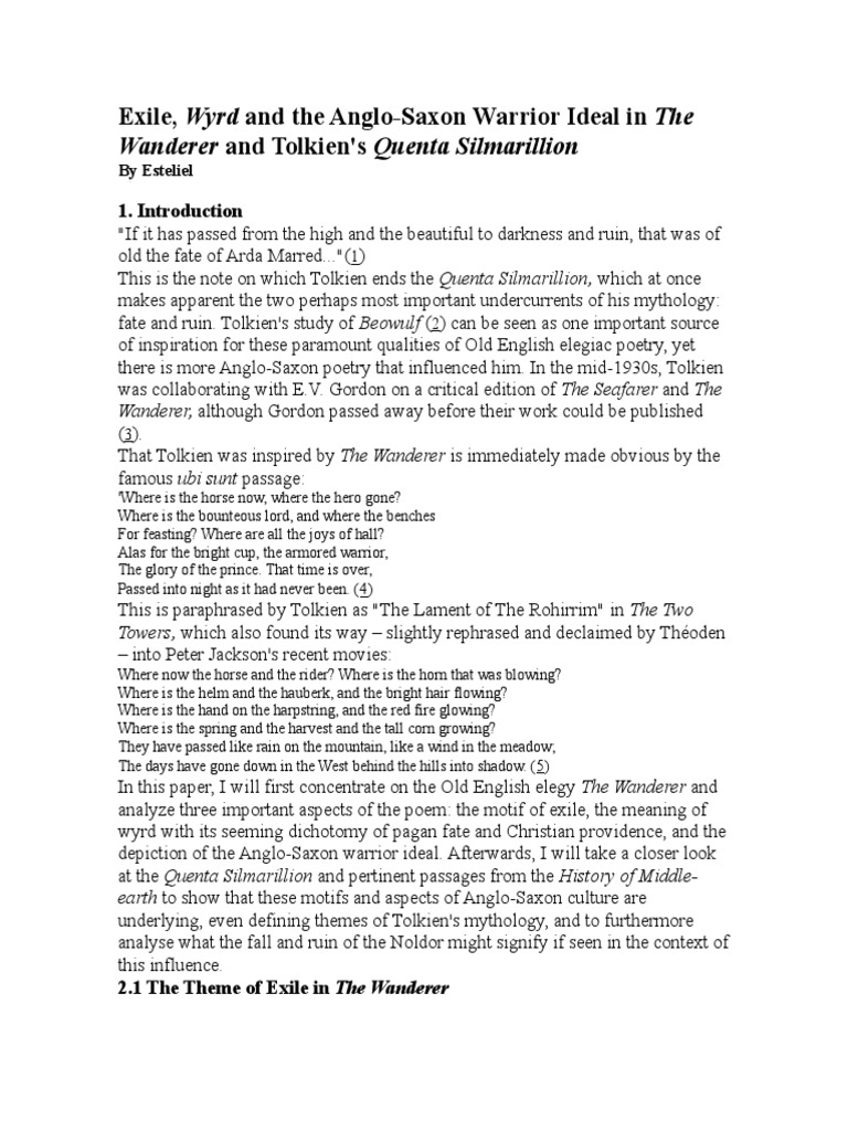 Exile The Wanderer | PDF | Anglo Saxons | Poetry