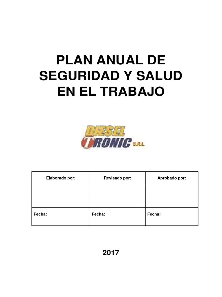 Plan Anual de SST | PDF | La seguridad | Seguridad y salud ocupacional