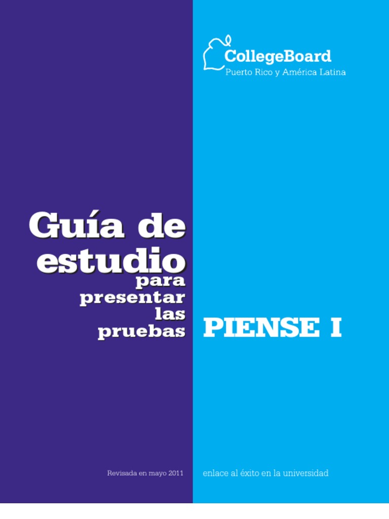 Guia PIENSE I PDF | PDF | Test (Assessment) | Reading (Process)