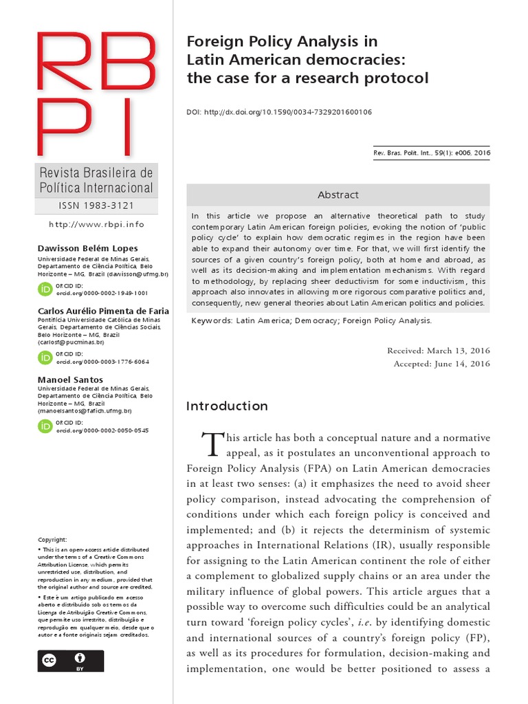 Foreign Policy Analysis in Latin America PDF | PDF | Hugo Chávez ...