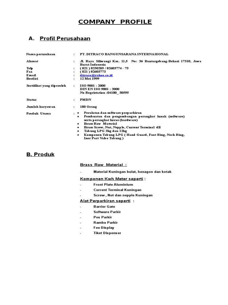Company Profile Lengkap3 | PDF