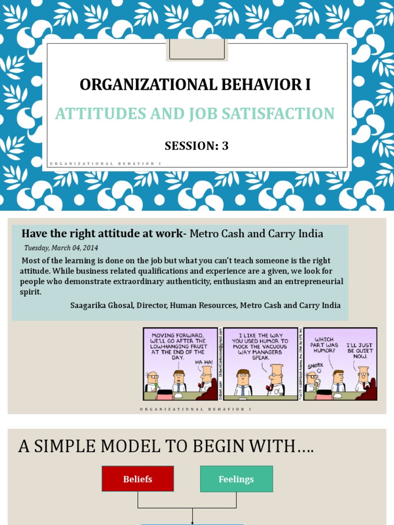 Organizational Behavior I: Attitudes and Job Satisfaction | PDF ...