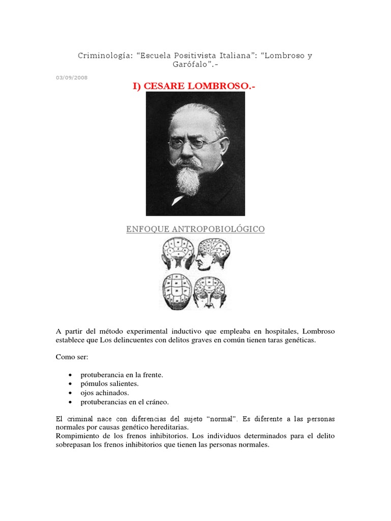 Cesare Lombroso y Raffaele Garofalo: Fundadores de la Escuela ...
