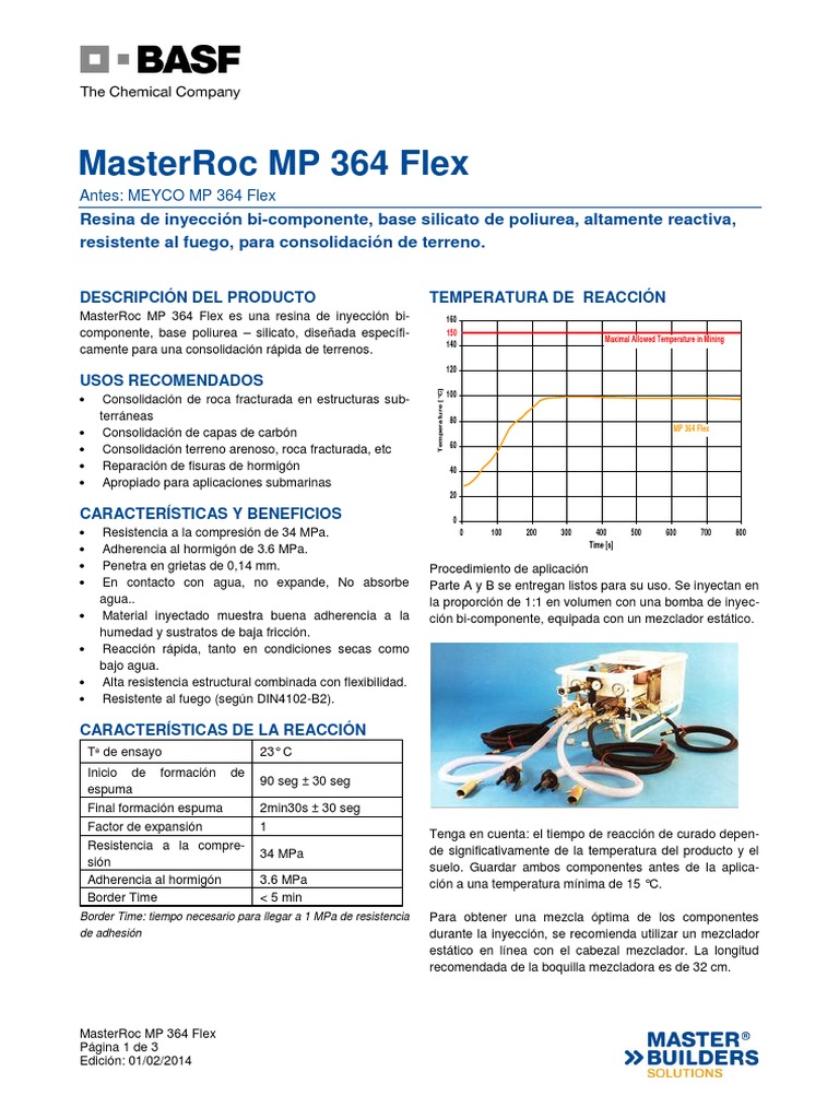 TDS MasterRoc MP 364 Flex | PDF | Agua | Materiales