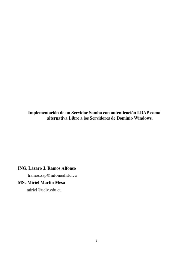 Implementacion Servidor Samba Autenticacion Ldap PDF | PDF | Arte | Computadoras