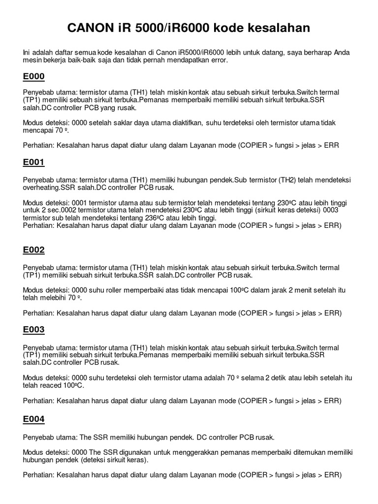 Canon Ir 5000 in | PDF | Teknologi & Rekayasa