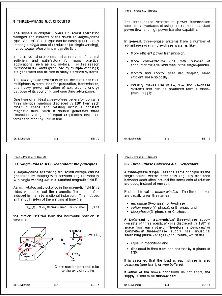 Three-Phase AC Circuit Basics | PDF | Alternating Current | Electric ...