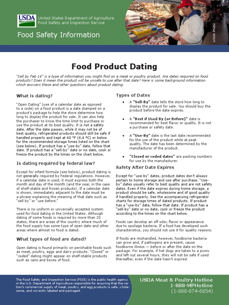 food-product-dating-usda-flyer.pdf | Sausage | Pork