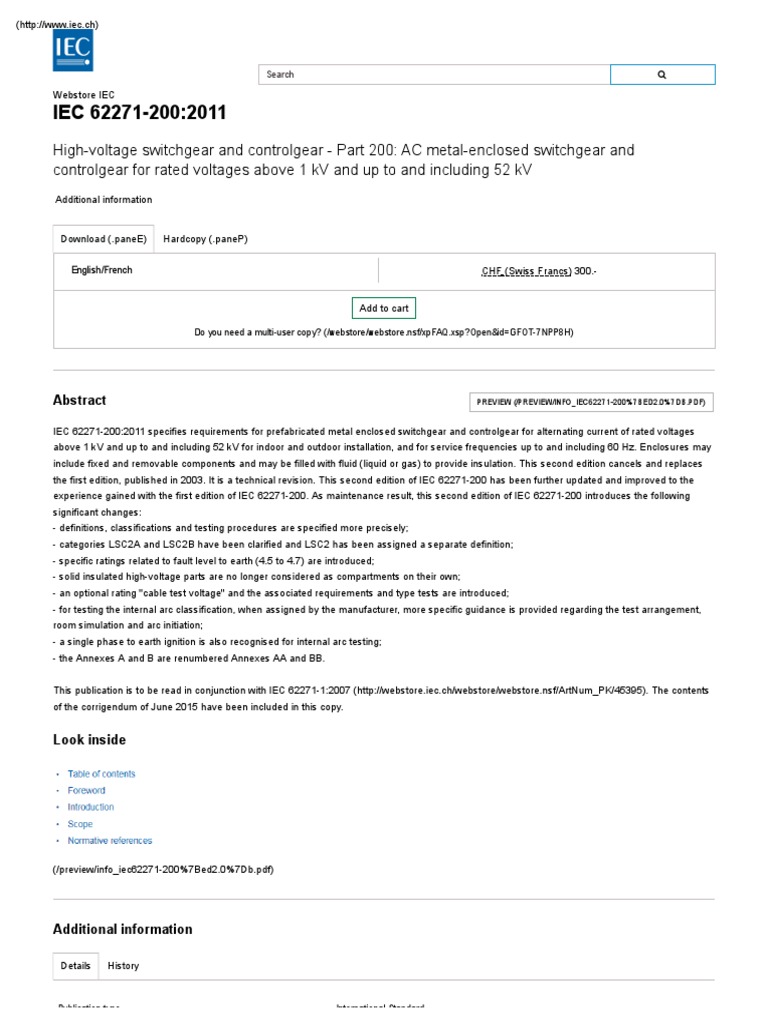 Iec 62271-200 - 2011 | PDF | Alternating Current | Electrical Engineering