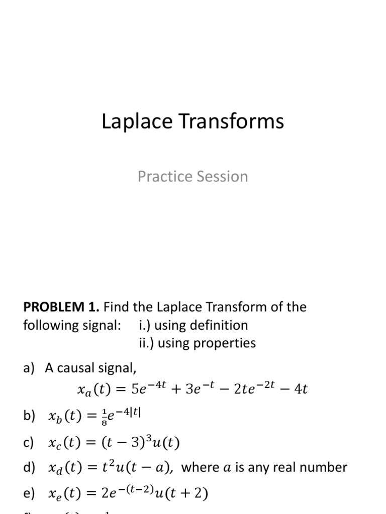 Laplace Practice Session | PDF | Science & Mathematics | Computers