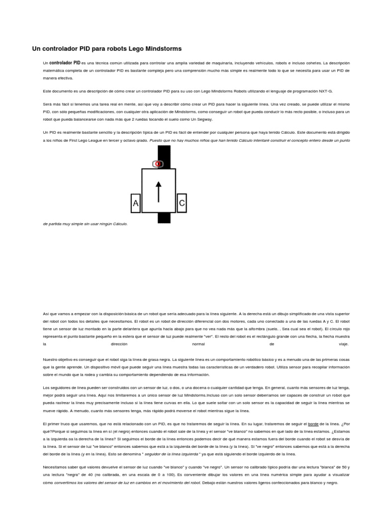 Controlador PID para Robots Lego | PDF | Robot | Robótica