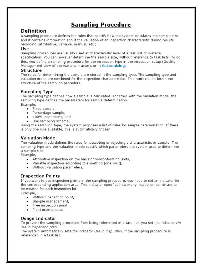 Sampling Procedure Sampling Scheme | PDF | Sampling (Statistics) | Subroutine