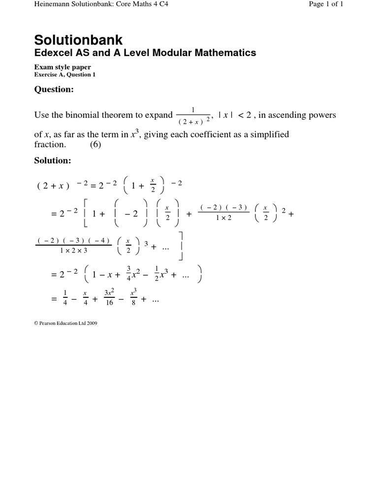 Solutionbank: Edexcel AS and A Level Modular Mathematics | PDF | Sine | Equations
