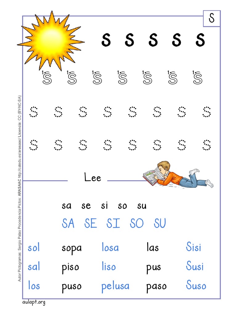 Ejercicios de Fonemas con S | PDF