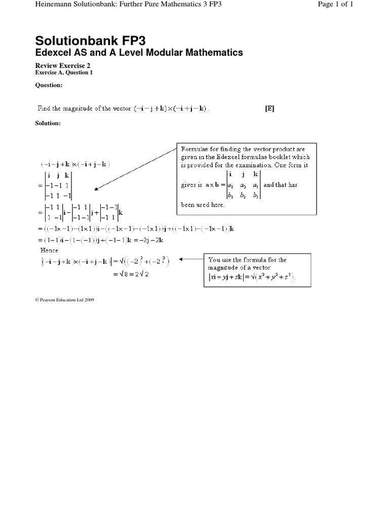 Solutionbank FP3: Edexcel AS and A Level Modular Mathematics | PDF ...