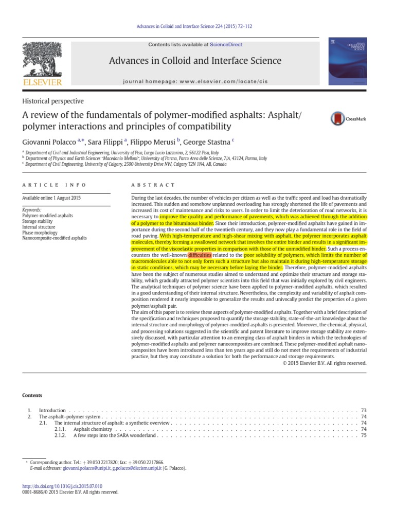 Artículo - A Review of The Fundamentals of Polymer Modified Asphalts ...