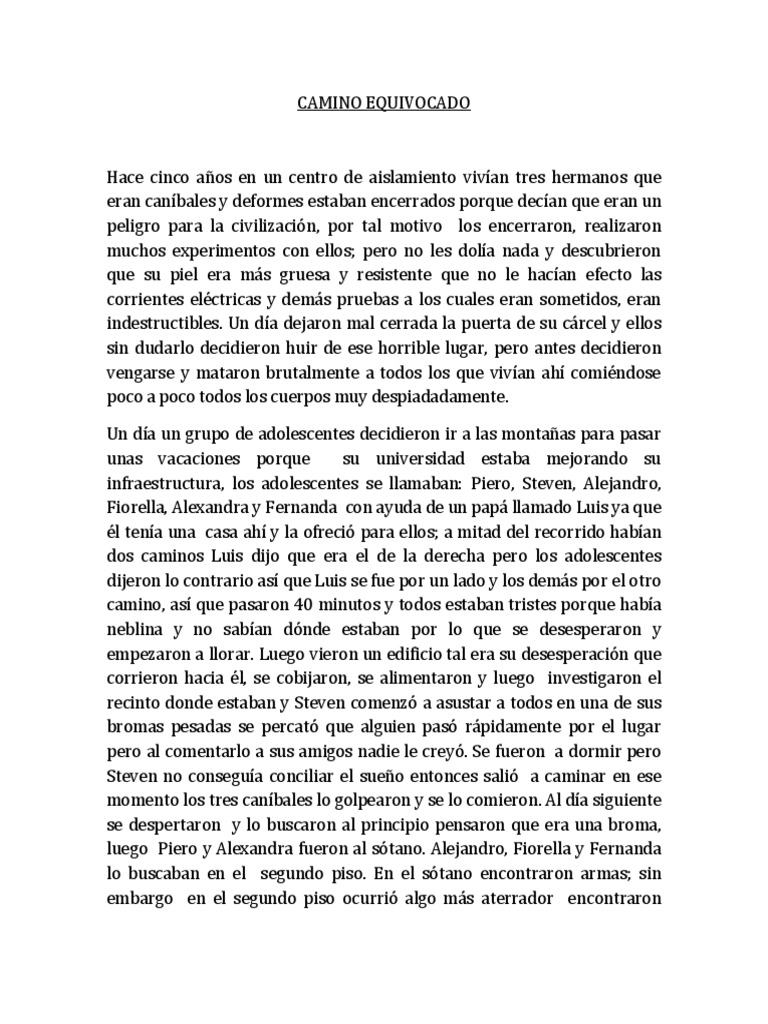 Camino Equivocado | PDF | Ocio | Violencia