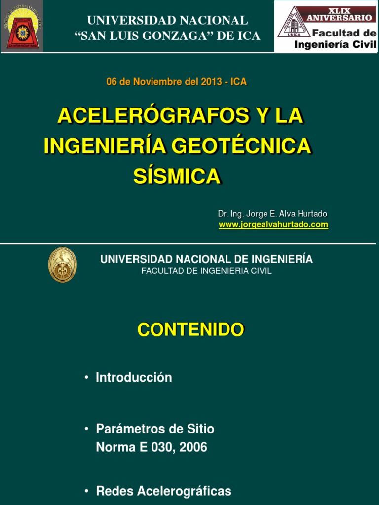 Acelerógrafos en Ingeniería Geotécnica Sísmica | PDF | Estrato | Temblores