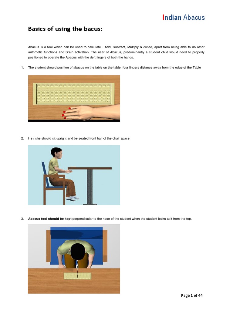 Basics of Using The Abacus | Download Free PDF | Hand | Numbers