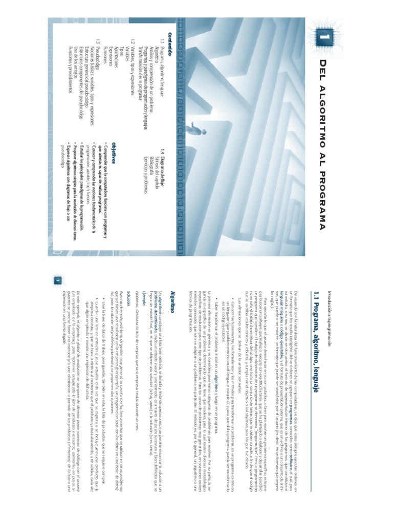 Programacion | PDF | Algoritmos | Programa de computadora