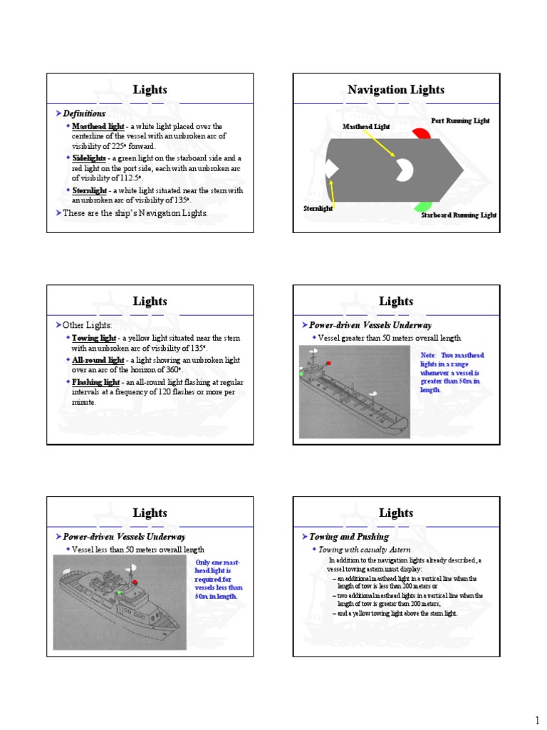 Navigation Lights PDF | PDF | Trawling | Mast (Sailing)