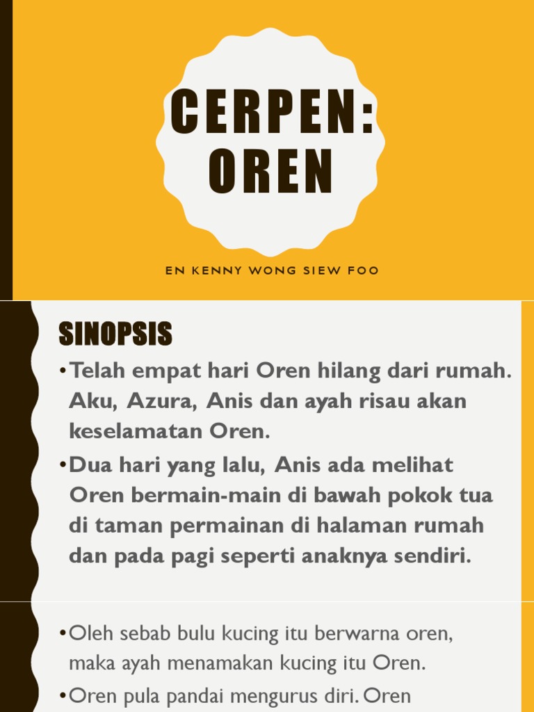 Cerpen Oren | PDF | Fiksi Misteri, Thriller, & Kejahatan