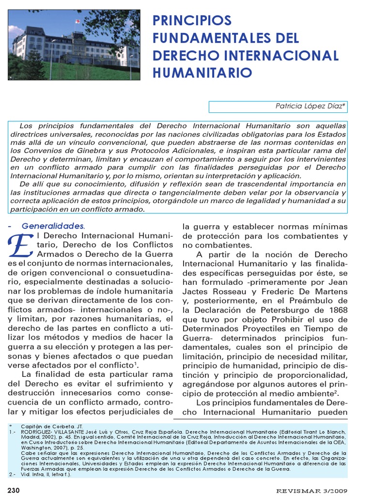 Principios DIH | PDF | Ley humanitaria internacional | Esfera pública