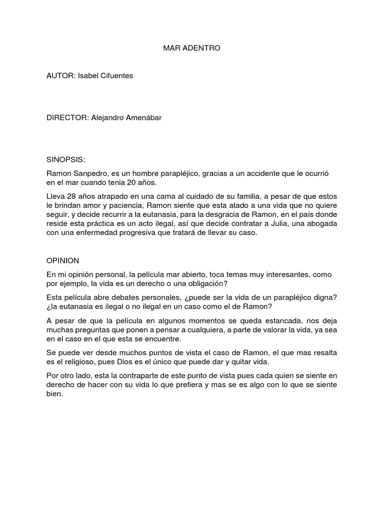 Mar Adentro | PDF