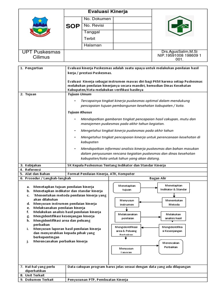 Sop Evaluasi Kinerja | PDF