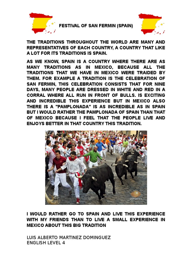 Festival of San Fermin | PDF | Meetings | Recreation