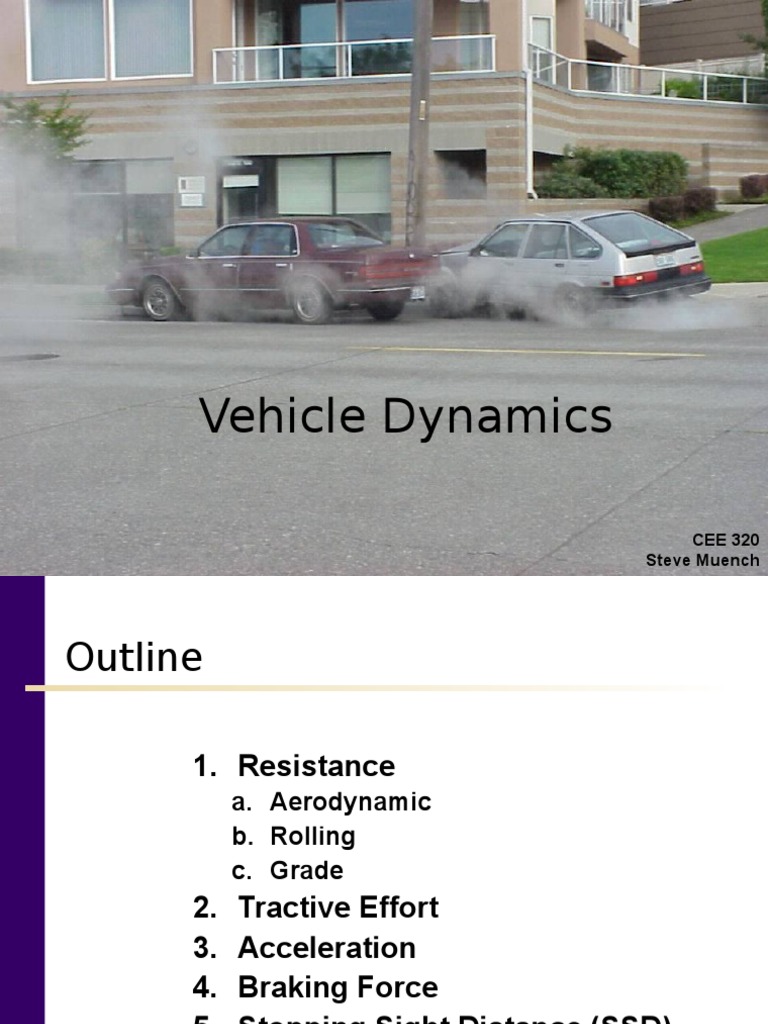 Vehicle Dynamics Overview and Concepts | PDF | Friction | Transmission ...