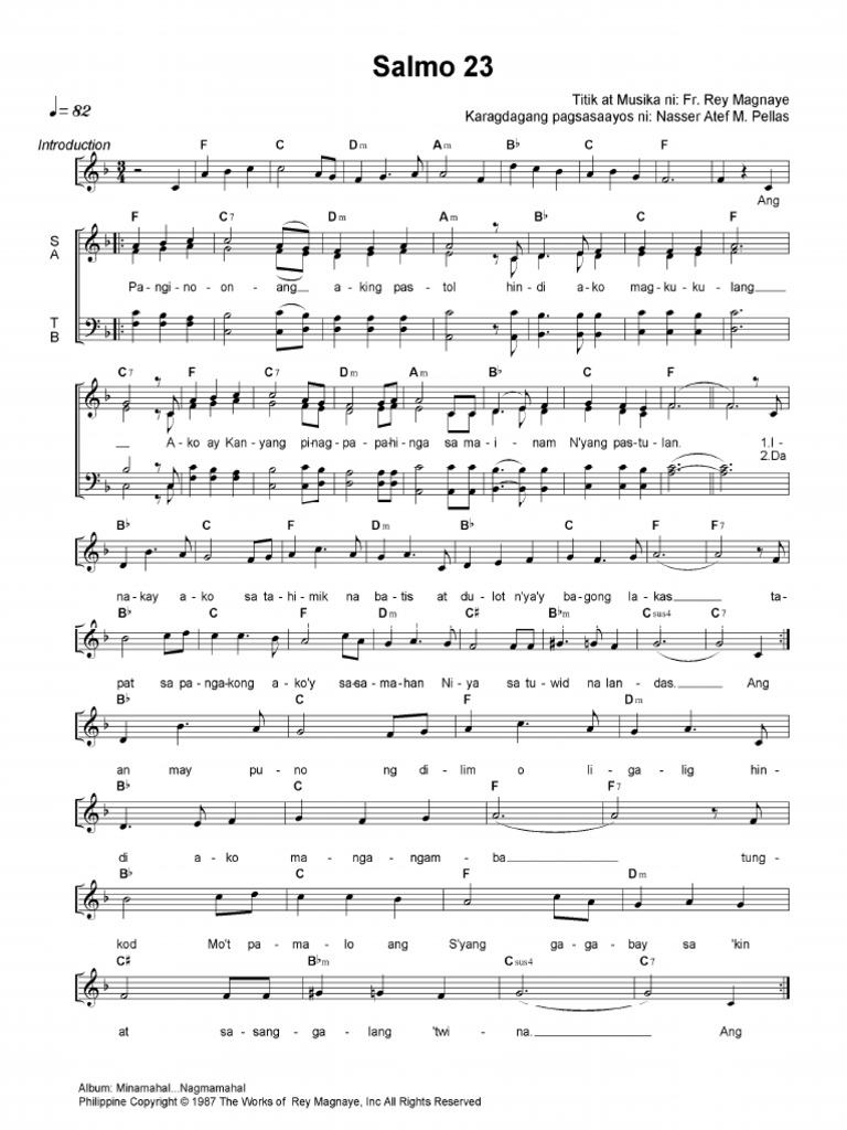 Salmo23 Ang Panginoon Ang Aking Pastol Rey Magnaye PDF | PDF