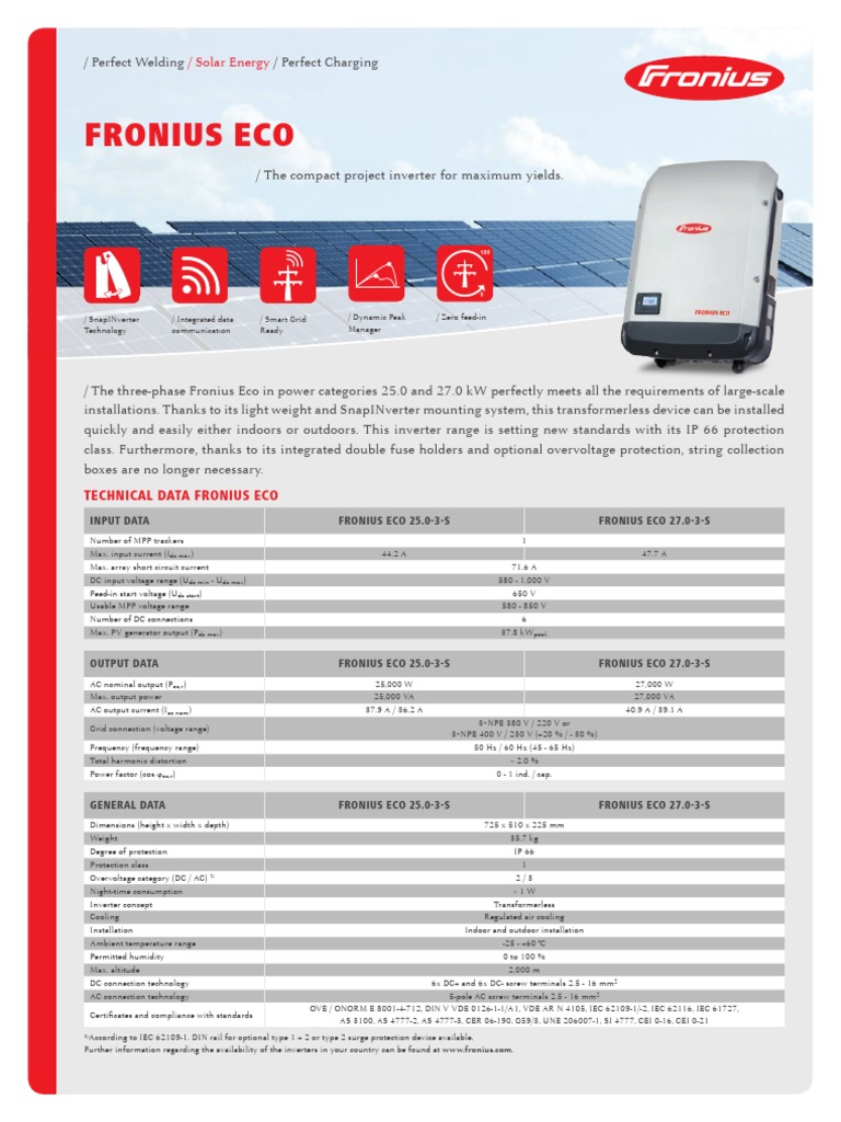 Fronius 25kw Eco | Power Inverter | Alternating Current
