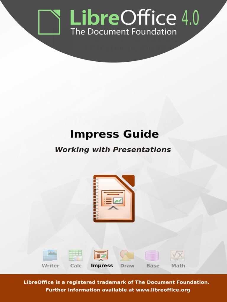 Libreoffice 4.0 Impress Guide | PDF | Icon (Computing) | Desktop Environment
